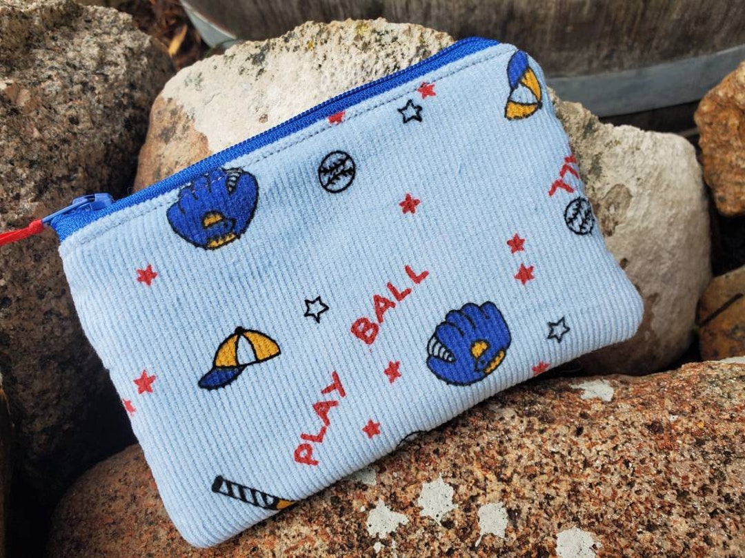 Baseball Coin Purse, Boys Zipper Wallet, Sports Change Purse, Ear Bud ...