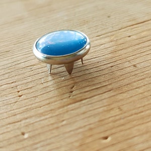 Misty Blue Pearl Snaps, Set of 12 Pearl Snap Fasteners, Medium Blue ...