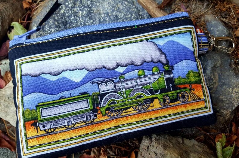 Train Coin Purse Locomotive Zipper Wallet Personalized | Etsy