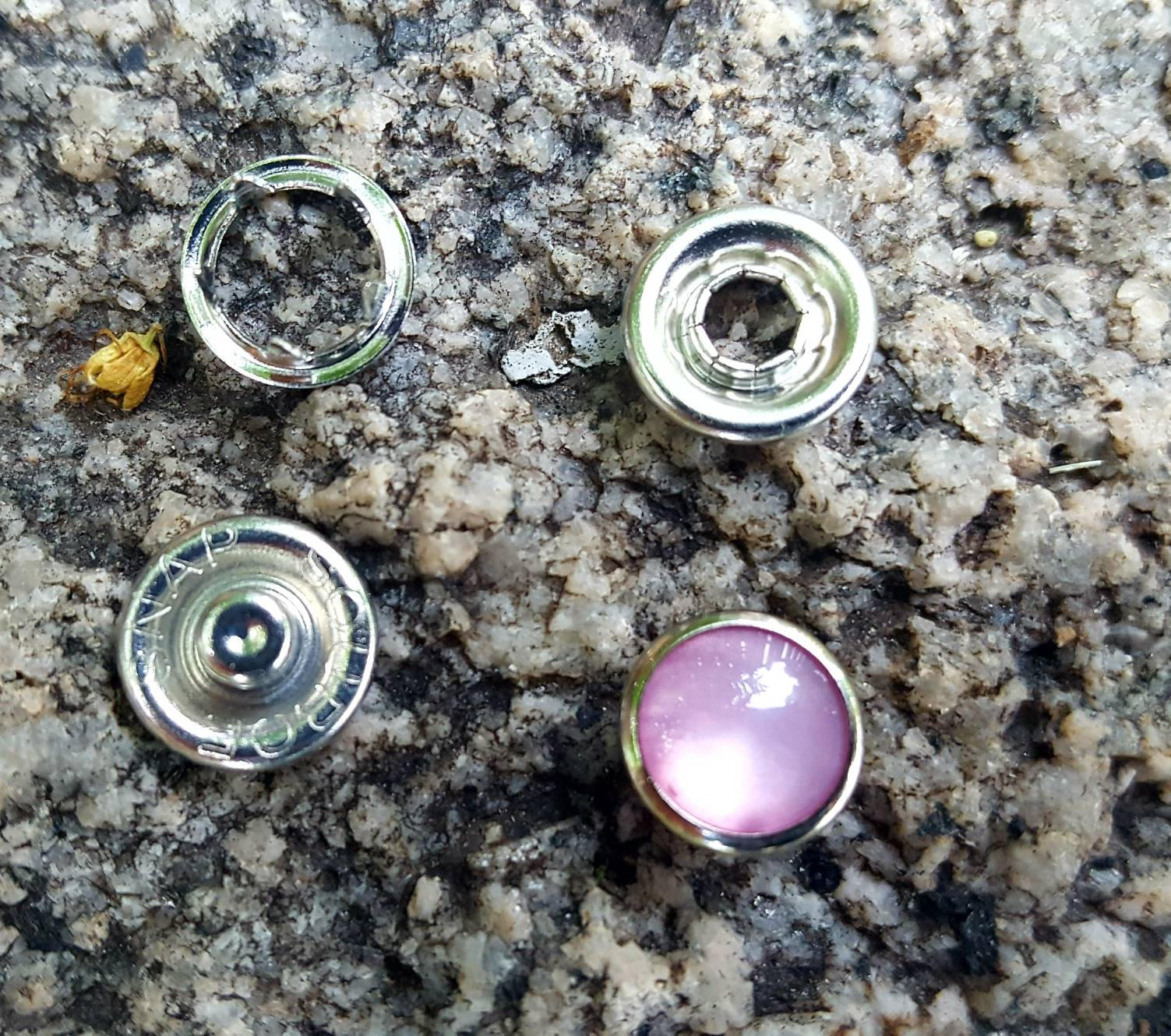 Light Pink Pearl Snaps Pearl Snap Fasteners 12 Mm Pearl | Etsy