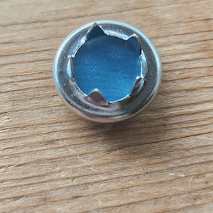 Misty Blue Pearl Snaps, Set of 12 Pearl Snap Fasteners, Medium Blue ...