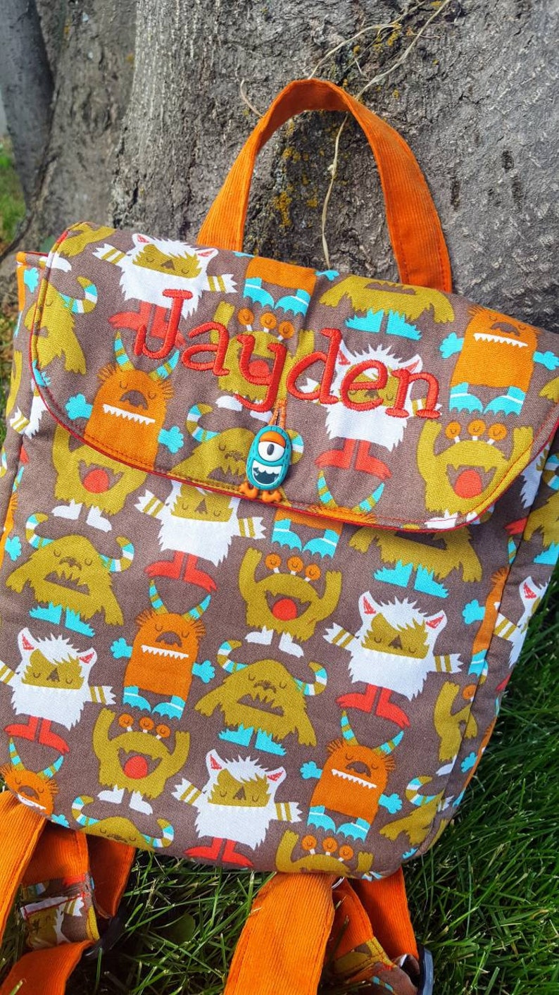 Monster Backpack Toddler Backpack Preschool Bag - Etsy