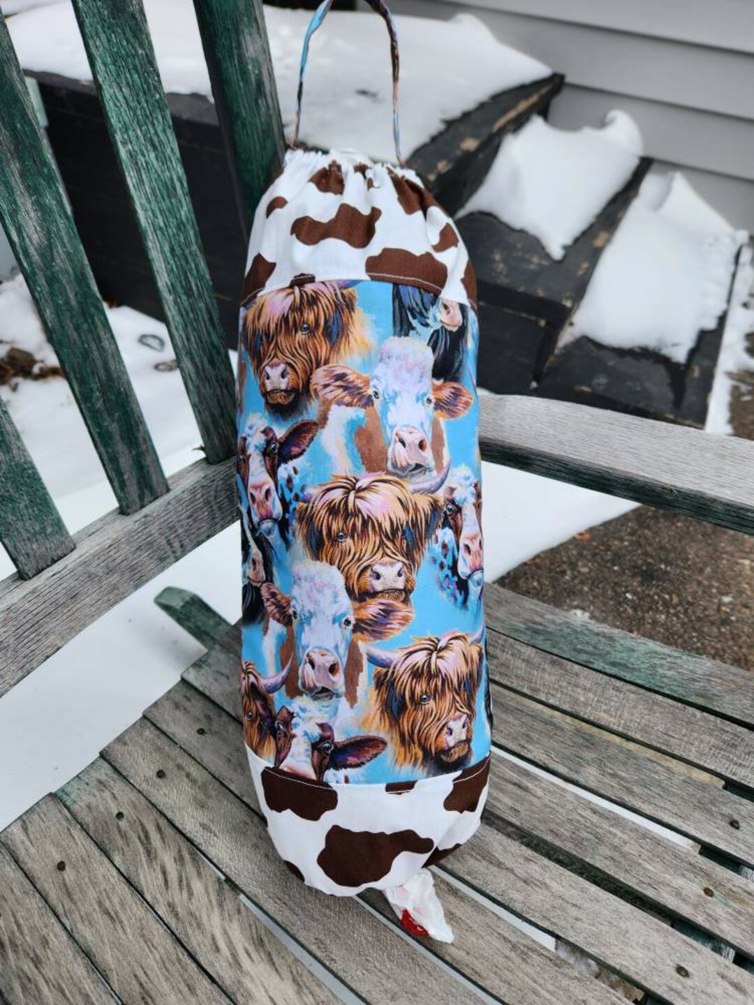 Cow Plastic Bag Holder, Shopping Bag Dispenser, Cow Grocery Bag Holder ...