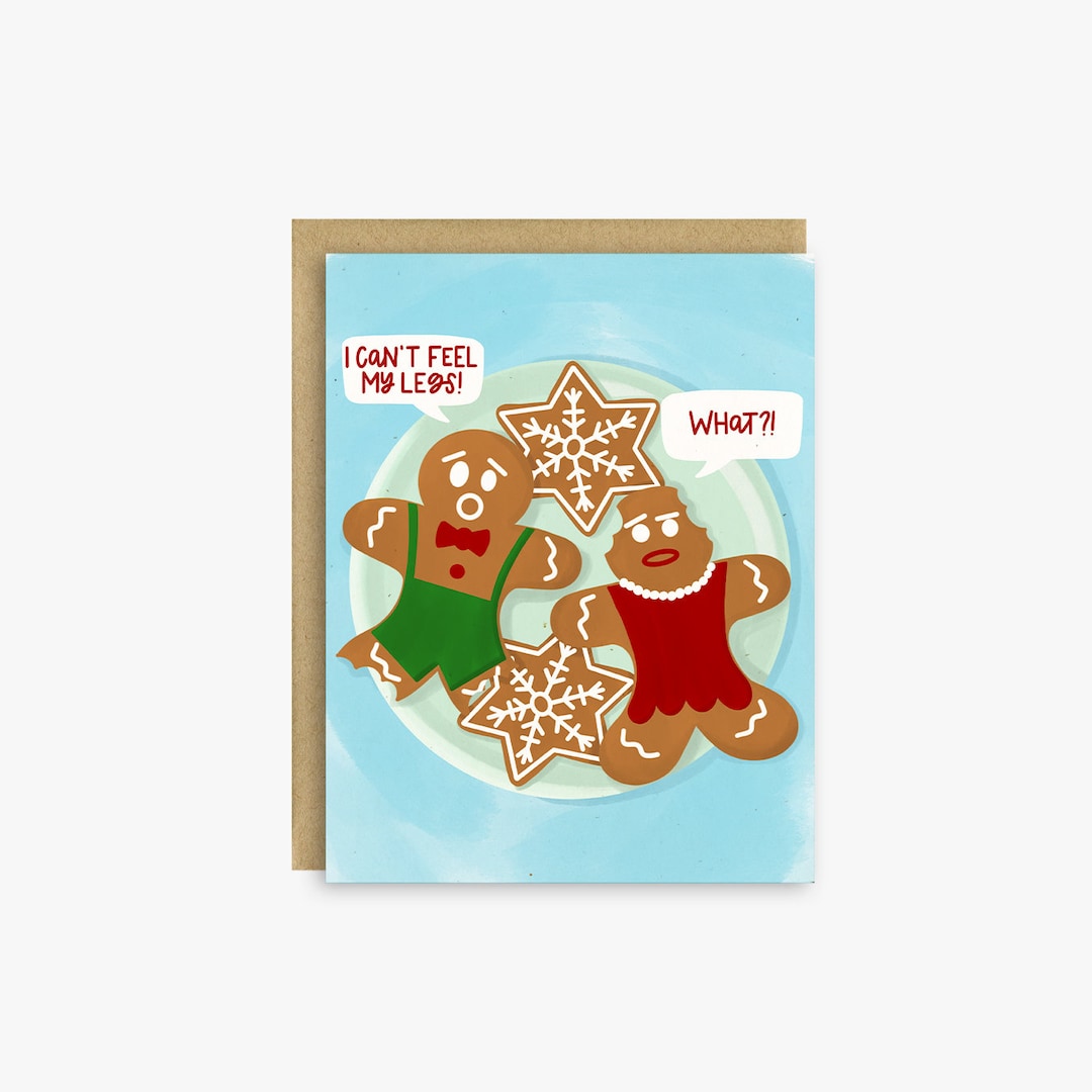 Gingerbread Men Card | Funny Gingerbread Men Eco-friendly Holiday ...