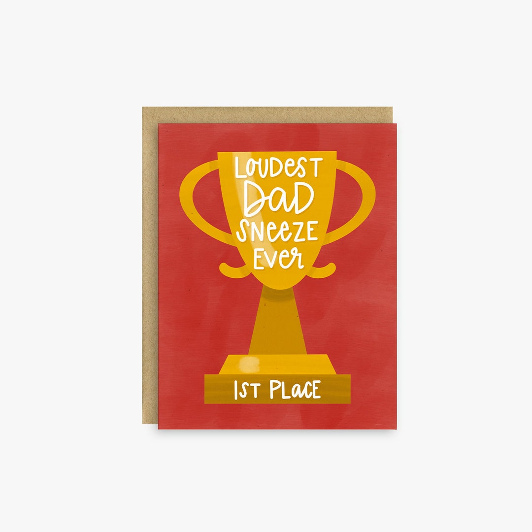 Dad Sneeze - Funny Father's Day Card - First Father's Day Card - Happy ...