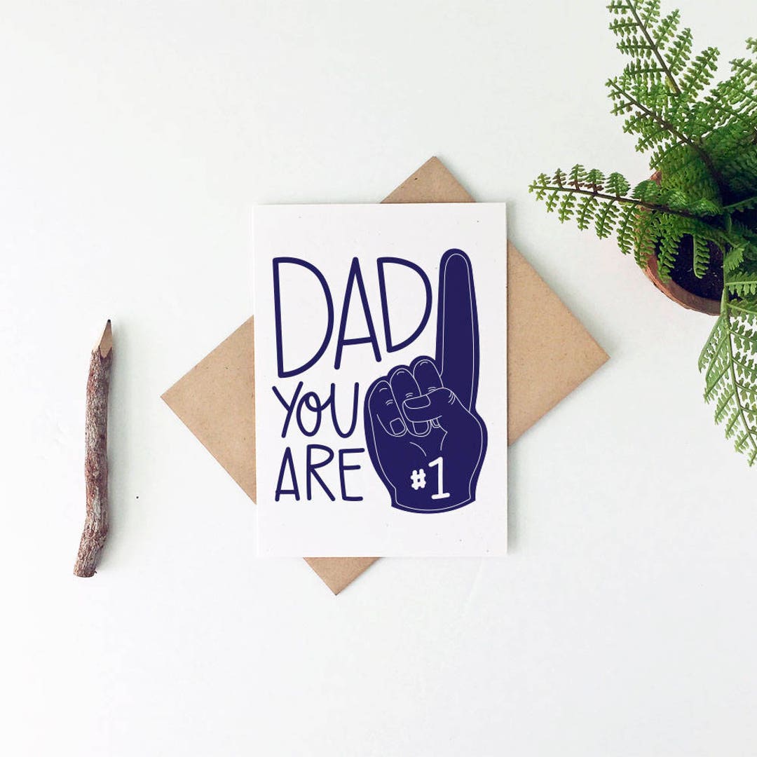 Father's Day Card - Dad You Are #1 - Birthday Card for Dad - Etsy