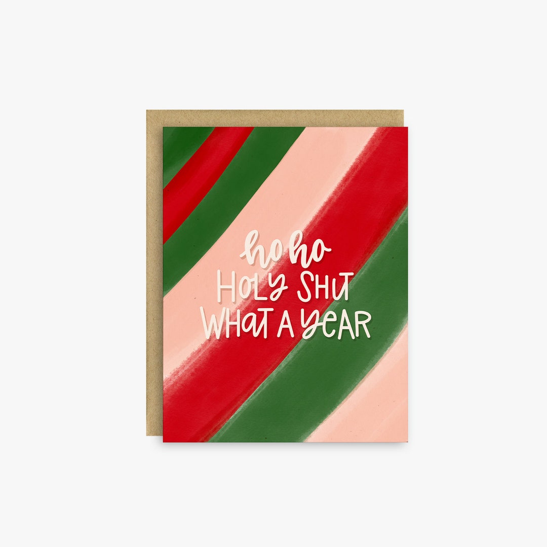 What A Year Card | Amusing Year-end Greeting Card for Festive Holiday ...