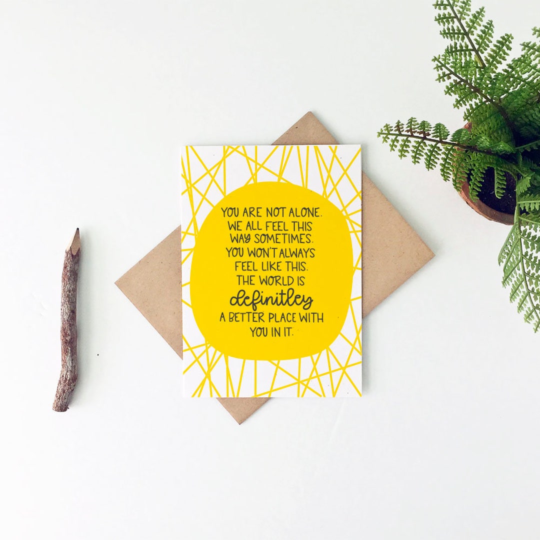 Depression Card - Encouragement Greeting Card - Mental Wellness Card - Etsy