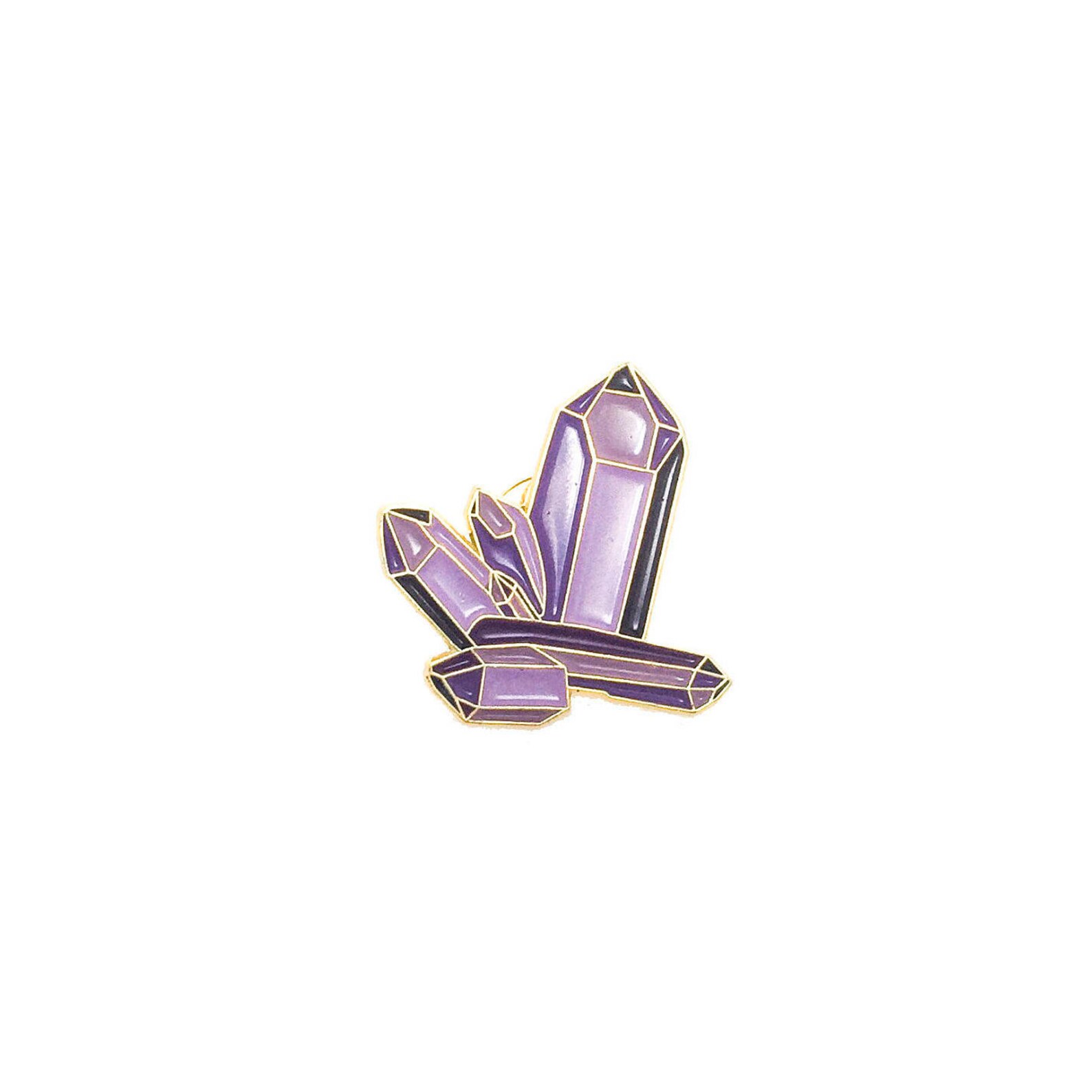 Valentine's Day Gift Amethyst Cluster Lapel Pin Rock Collector Enamel ...