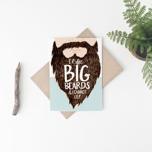 Beard Card - Funny Beard Card - Funny Valentine's Day Card - Funny ...