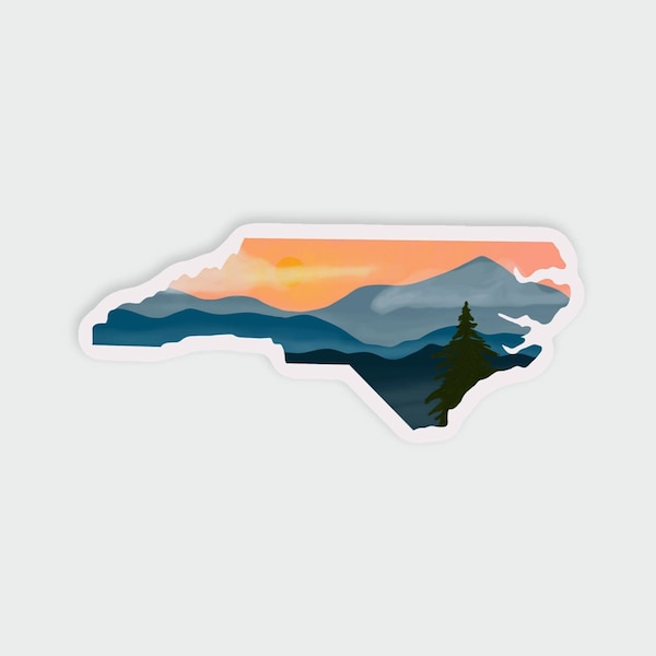 North Carolina Sticker - Etsy