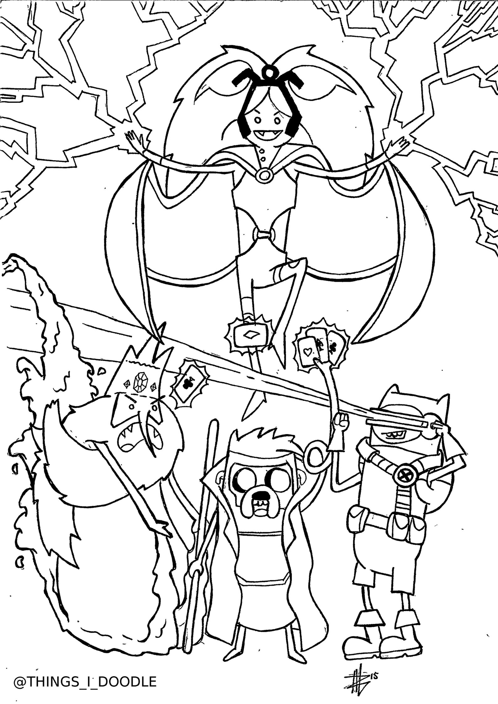 Large Colouring Pages / Embroidery Patterns Featuring the Simpsons ...