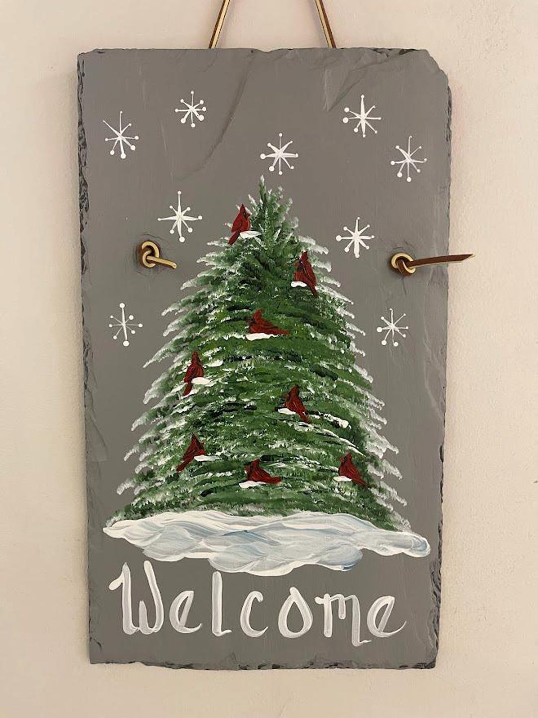 Winter Welcome Slate 12 High X 7wide - Etsy