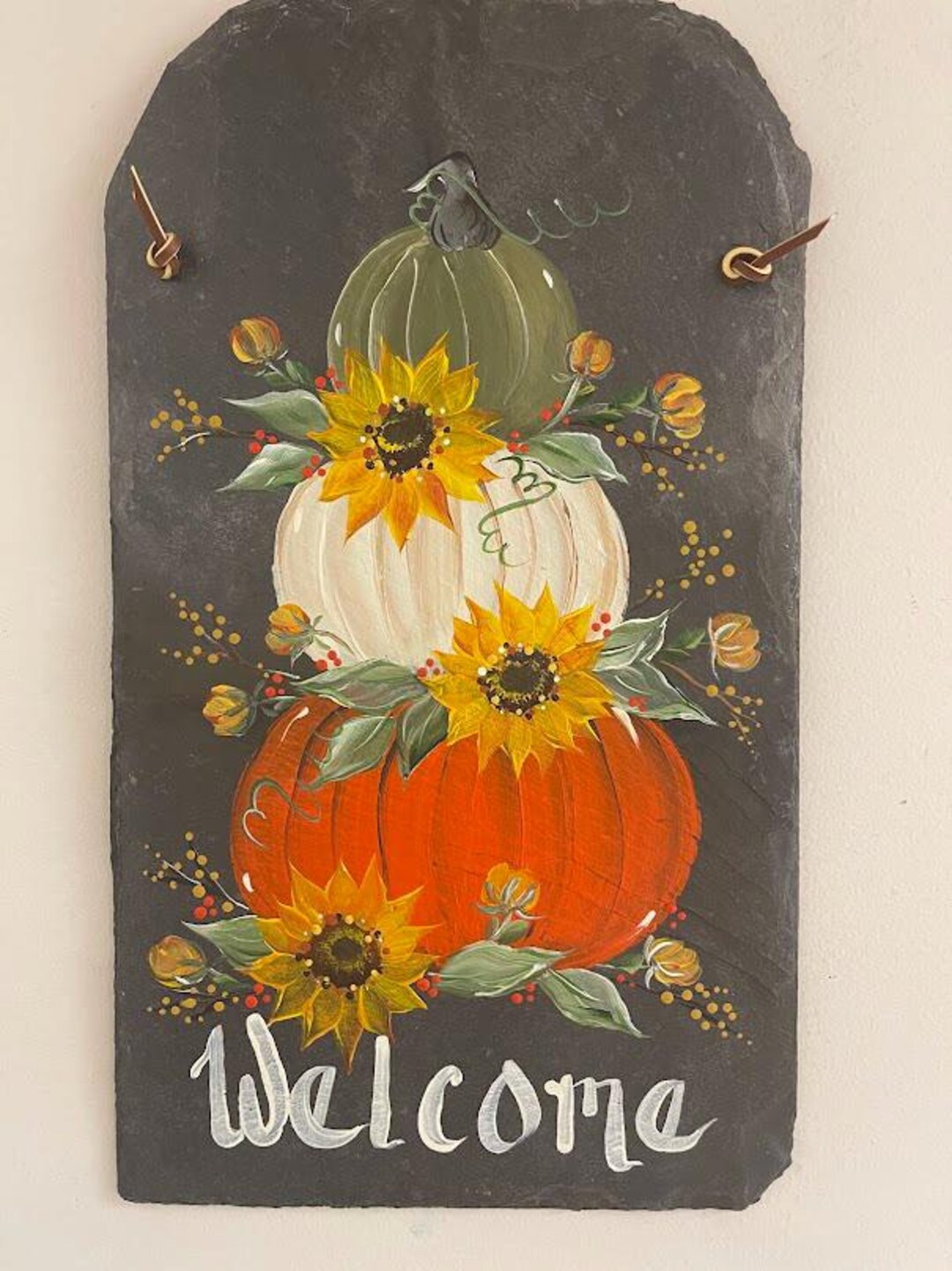 Fall Welcome Slate 14 High X 8 Wide - Etsy