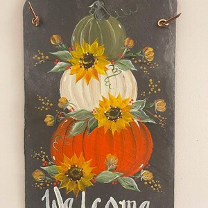 Fall Welcome Slate 14 High X 8 Wide - Etsy