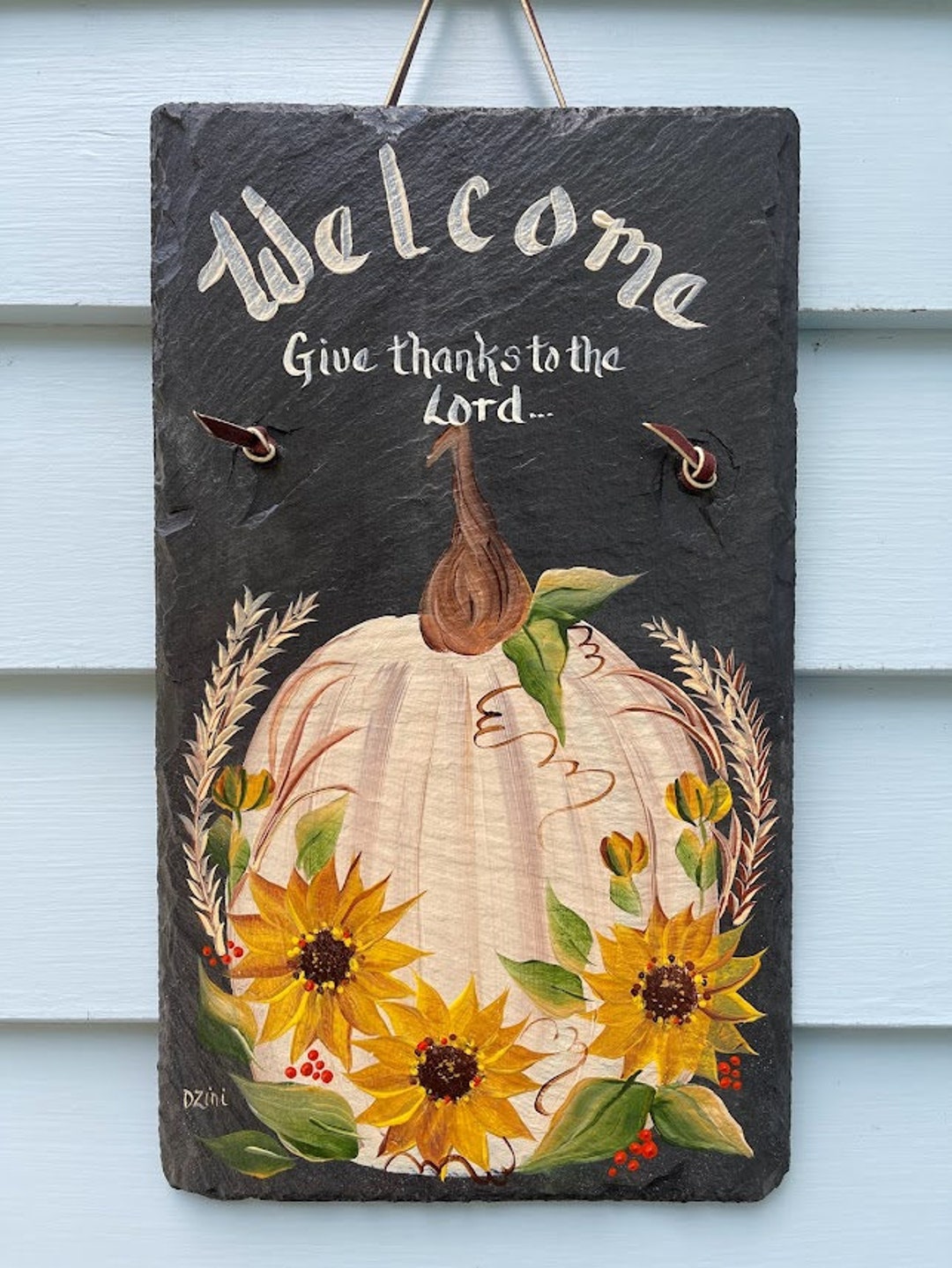 Fall Welcome Slate 12 High X 7 Wide - Etsy