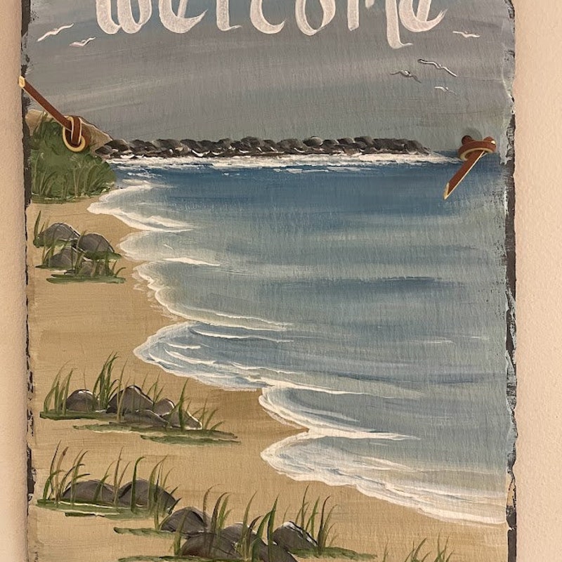 Slate Welcome Sign - Etsy