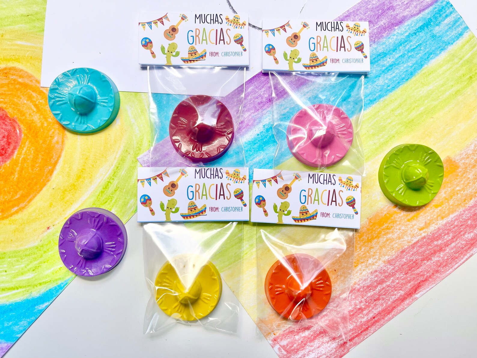 Fiesta Party Favors - Sombrero Fiesta Crayons - Fiesta Birthday Party ...