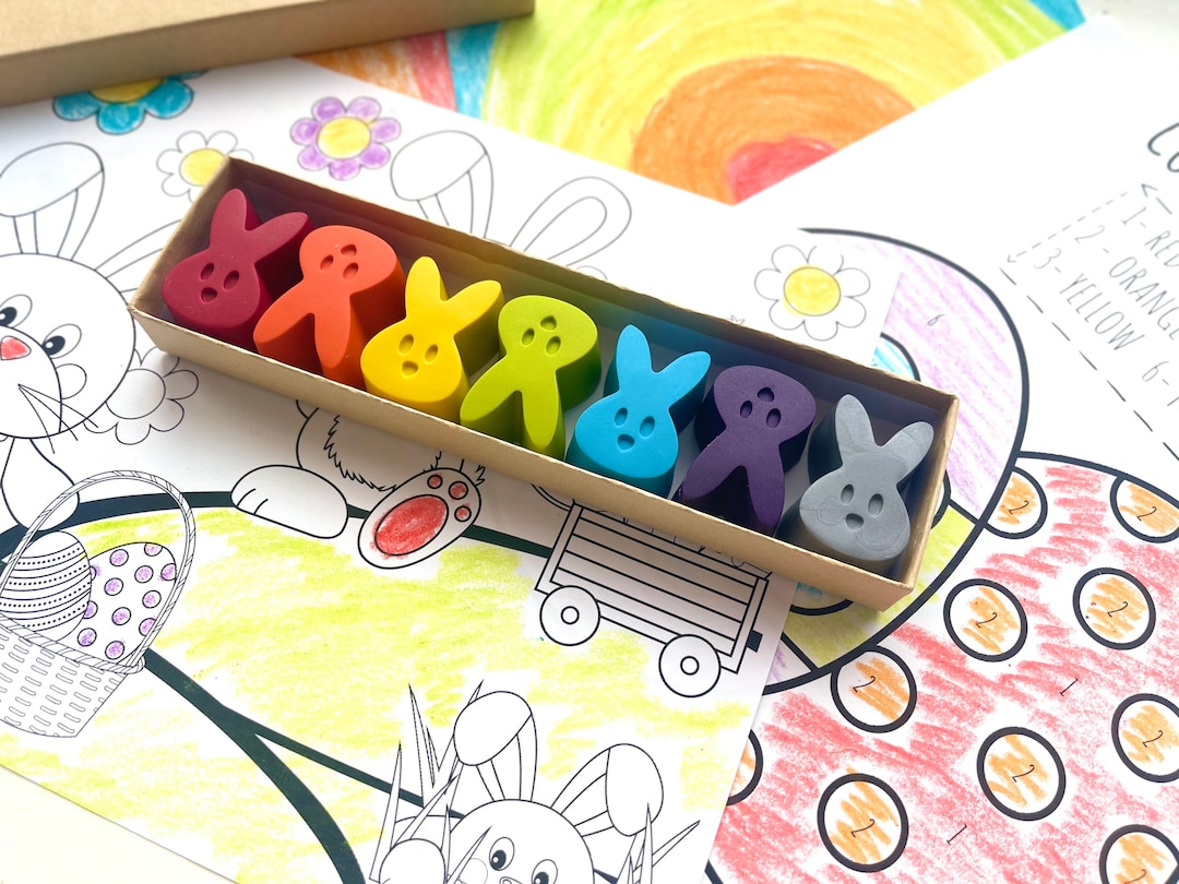 Easter Bunny Crayons - Easter Basket Stuffers - Boys Easter Basket ...