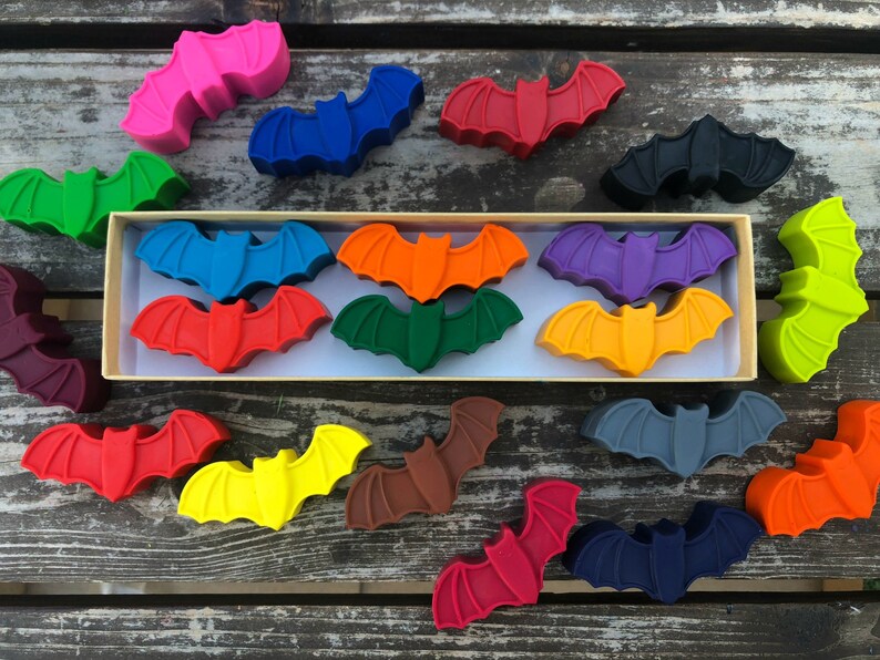 Halloween Bat Crayons Halloween Treats Halloween Gifts for - Etsy