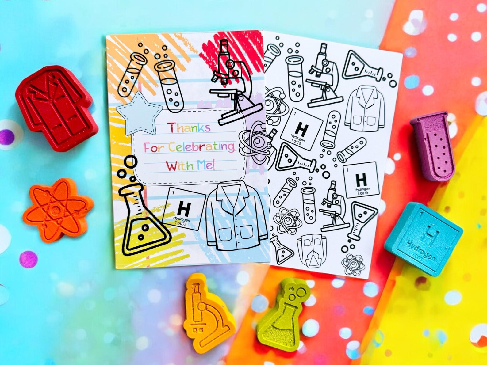 Science Party Favors - Science Lab Crayons - Science Birthday Party ...
