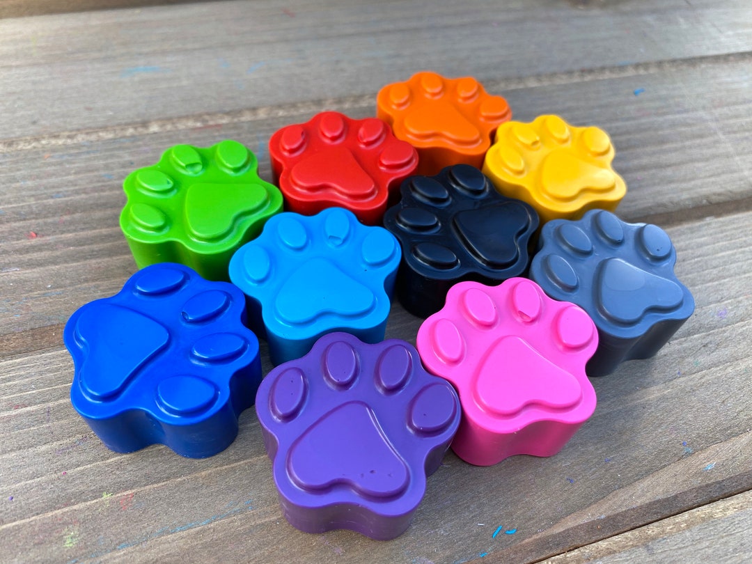 Dog Paw Print Crayons 10 Dog Party Favors Puppy Party Favors - Puppy ...