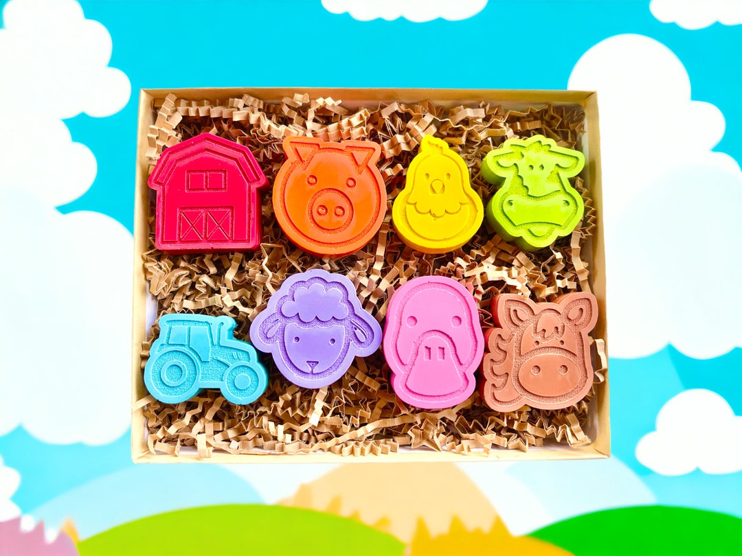 Barnyard Crayons - Farm Party Favors - Farm Gifts for Kids - Kids ...