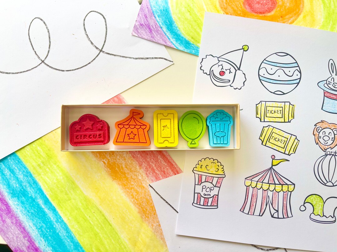 Circus Crayons - Circus Party Favors - Kids Gifts - Stocking Stuffers ...