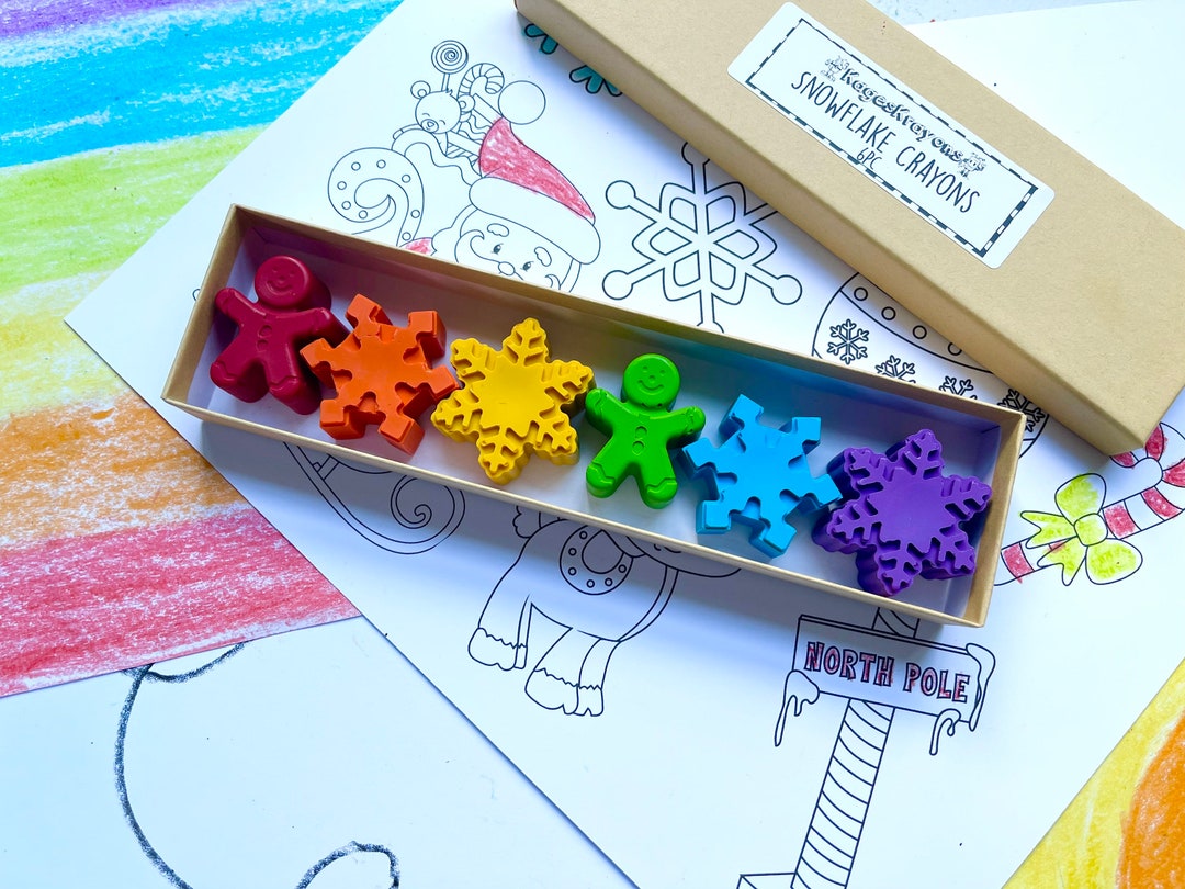 Snowflake Crayons - Gifts for Kids - Stocking Stuffers - Kids Christmas ...