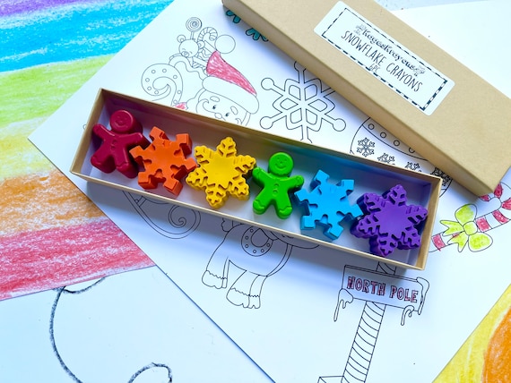 Snowflake Crayons - Gifts For Kids - Stocking Stuffers - Kids Christmas ...