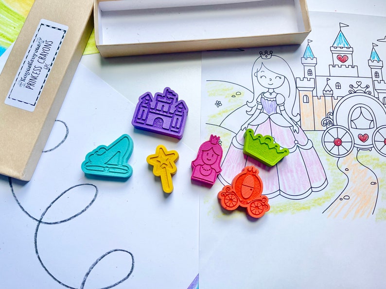 Princess Crayons - Princess Birthday Party Favors - Gifts for Kids ...
