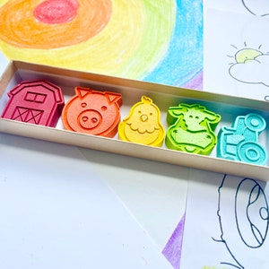 Farm Crayons - Farm Party Favors - Gifts for Kids - Stocking Stuffers ...