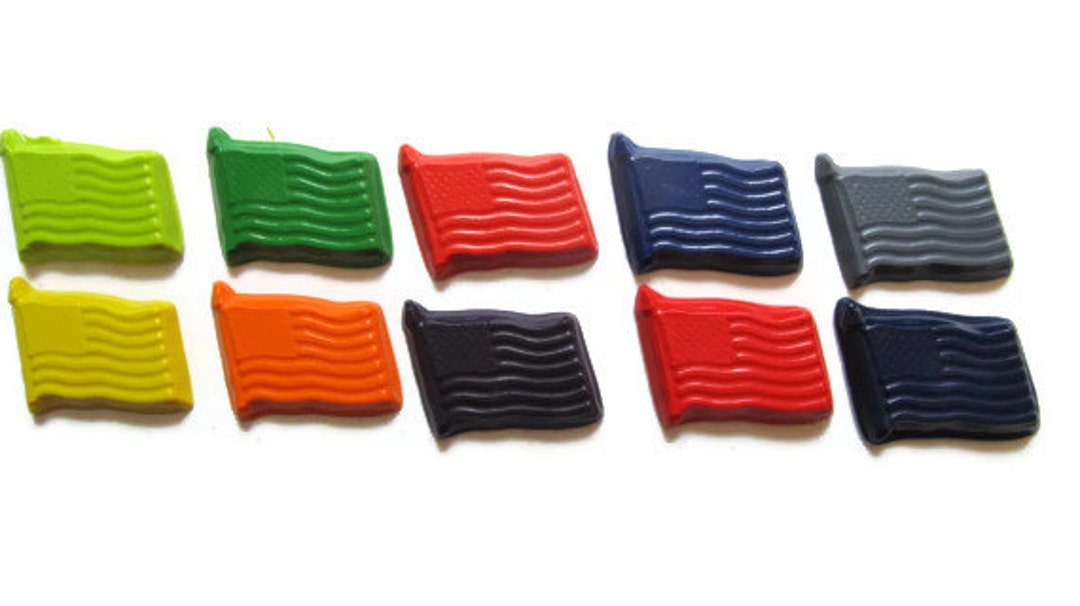 American Flag Crayons Set of 10 Party Favors Fourth of July 4th of July ...