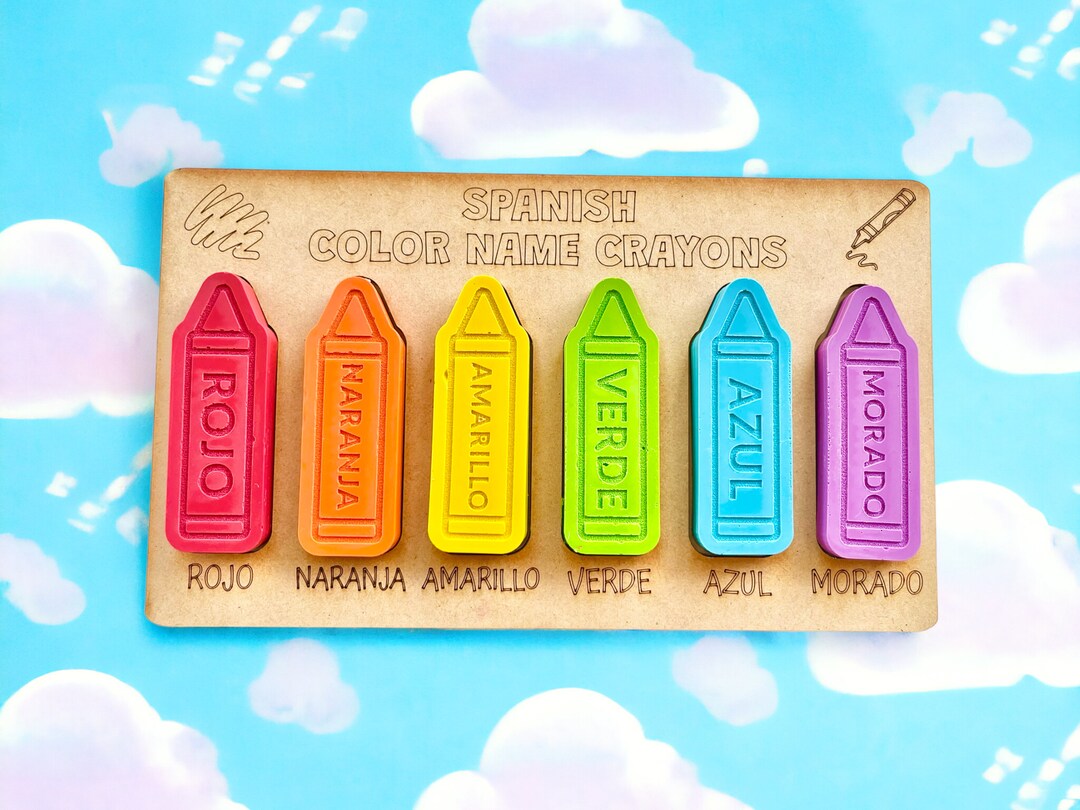 Spanish Color Name Crayons Educational Gifts Gifts for Kids Toddler ...