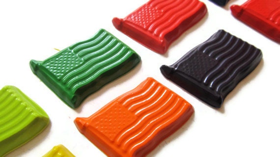 American Flag Crayons Set of 10 Party Favors Fourth of - Etsy