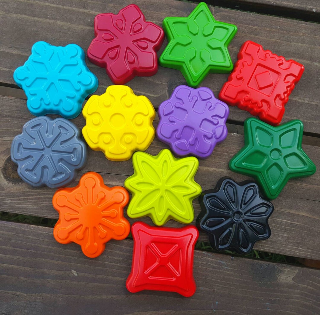 Snowflake Crayons Set of 12 - Christmas Crayons - Classroom Party ...