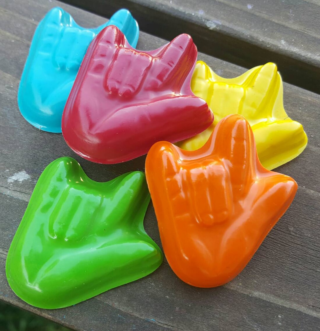 I Love You Sign Language Crayons Set of 20 Sign Language Party Favors ...