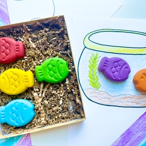 Fish Crayons - Kids Gifts - Stocking Stuffers for Kids - Easter Basket ...