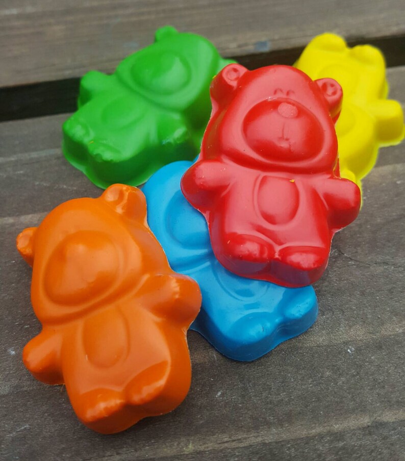 Teddy Bear Crayons Set of 40 Teddy Bear Party Favors Teddy - Etsy