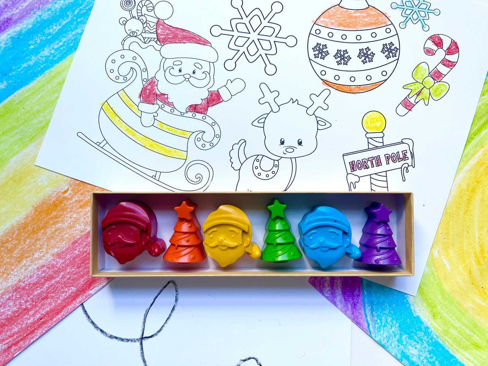 Santa Claus Crayons - Gifts for Kids - Stocking Stuffers - Kids ...