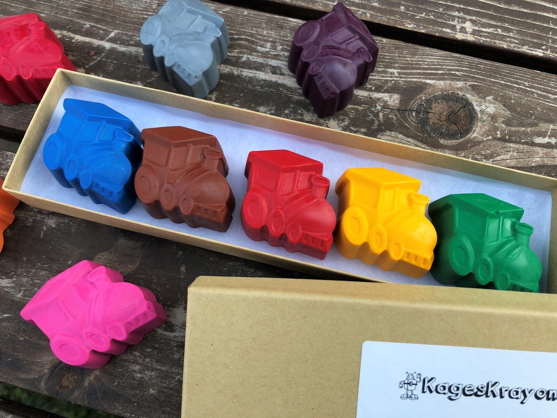 Train Crayons - Kids Gifts Under 10 - Train Party Favors - Gifts for ...