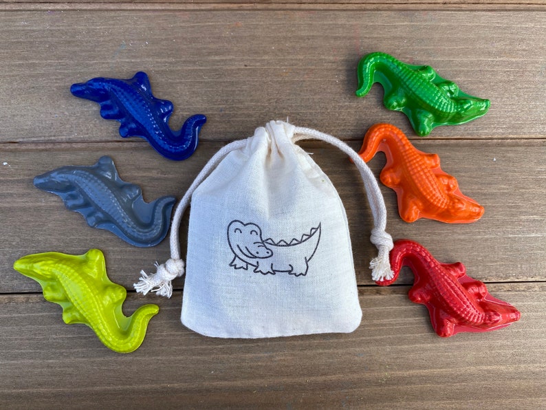 Alligator Crayons Alligator Party Favors Alligator - Etsy