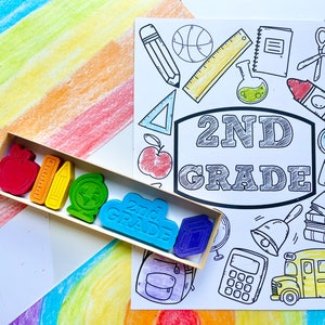 School Crayons - 2nd Grade Gifts - Kids Back to School Supplies - First ...