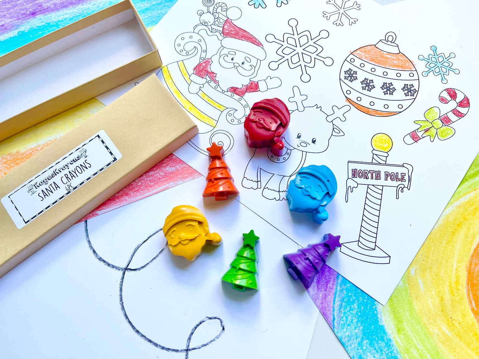 Santa Claus Crayons Gifts for Kids Stocking Stuffers - Etsy
