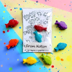 Fish Party Favors - Fish Crayons - Kids Birthday Party Favors ...