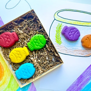 Fish Crayons - Kids Gifts - Stocking Stuffers for Kids - Easter Basket ...