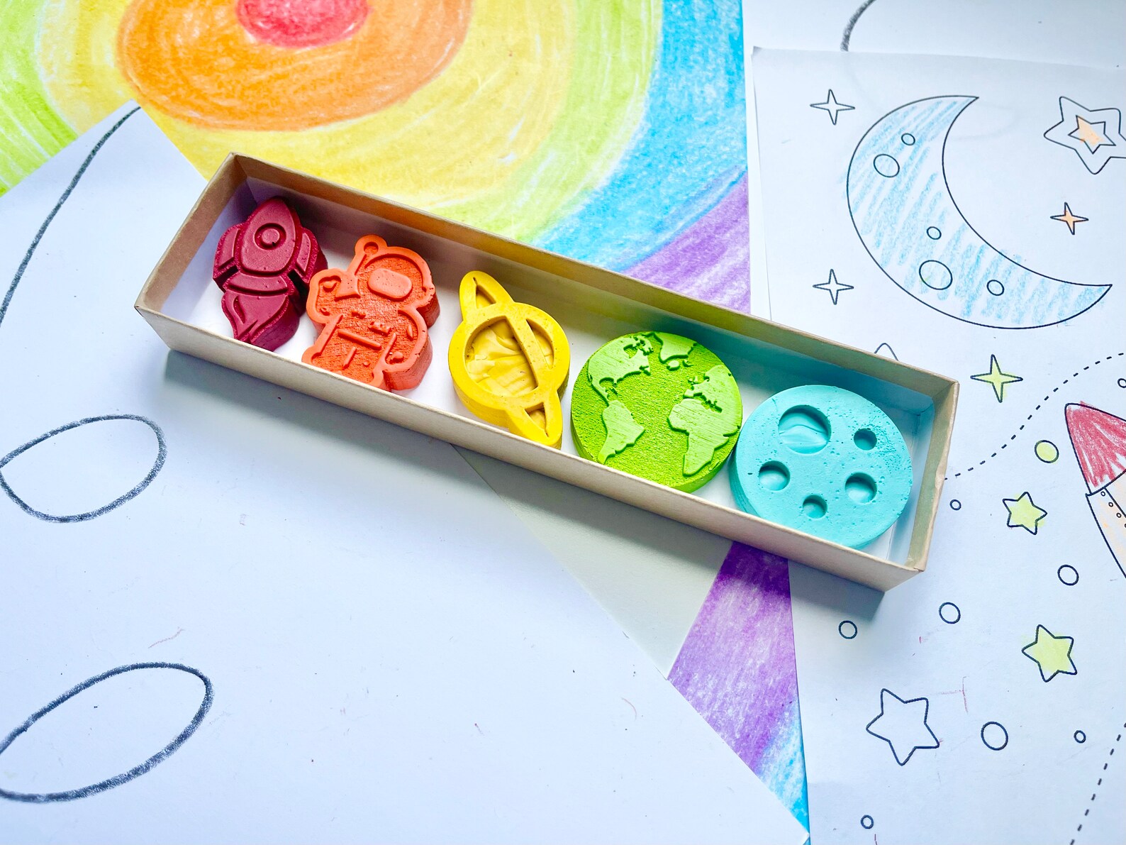 Outer Space Crayons Astronaut Party Favor Gifts for Kids - Etsy