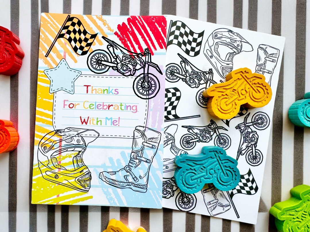 Dirt Bike Crayons - Motocross Party Favors - Kids Dirt Bike Party ...