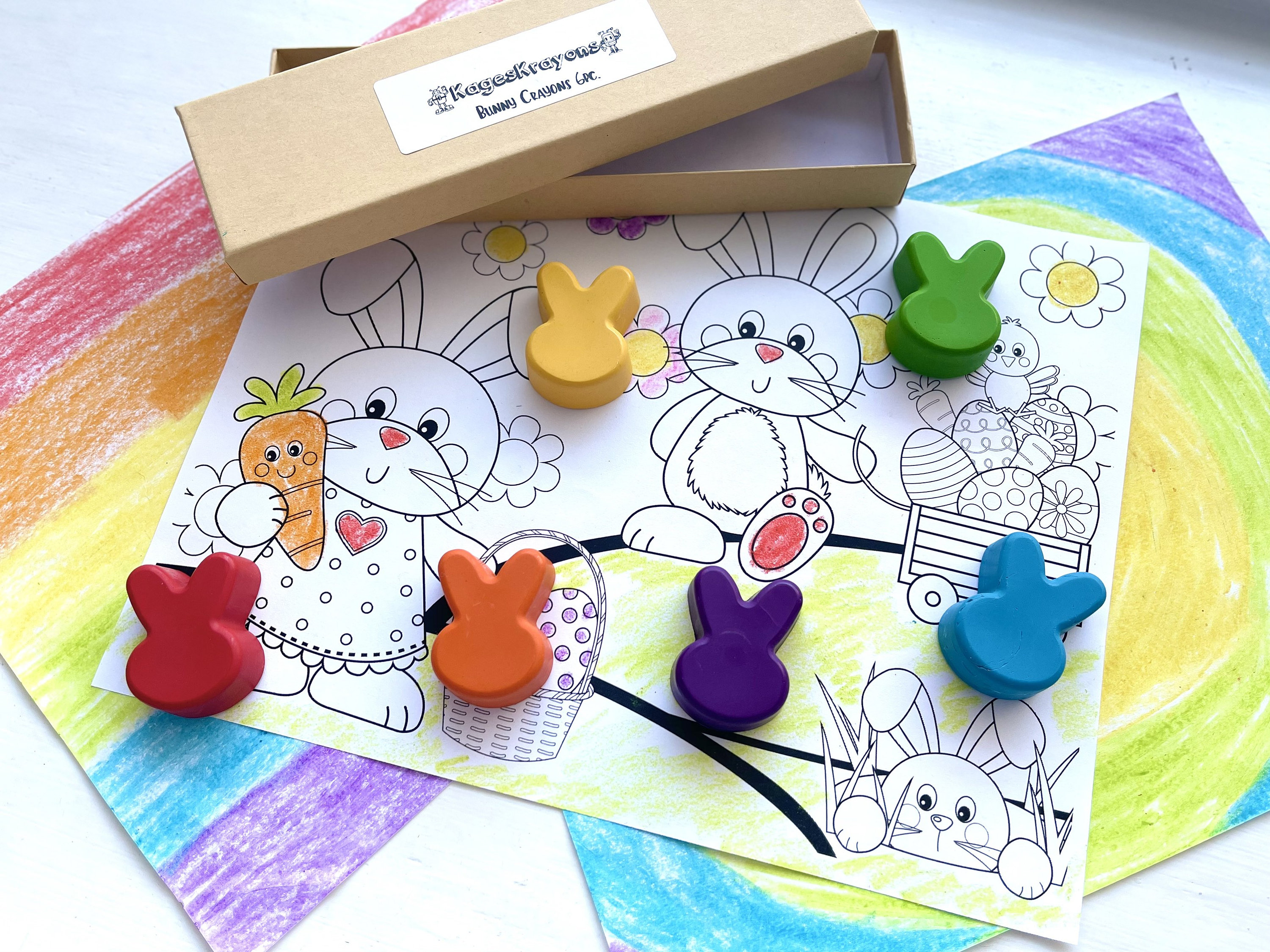 Bunny Crayons Kids Easter Basket Stuffers Boys Easter - Etsy