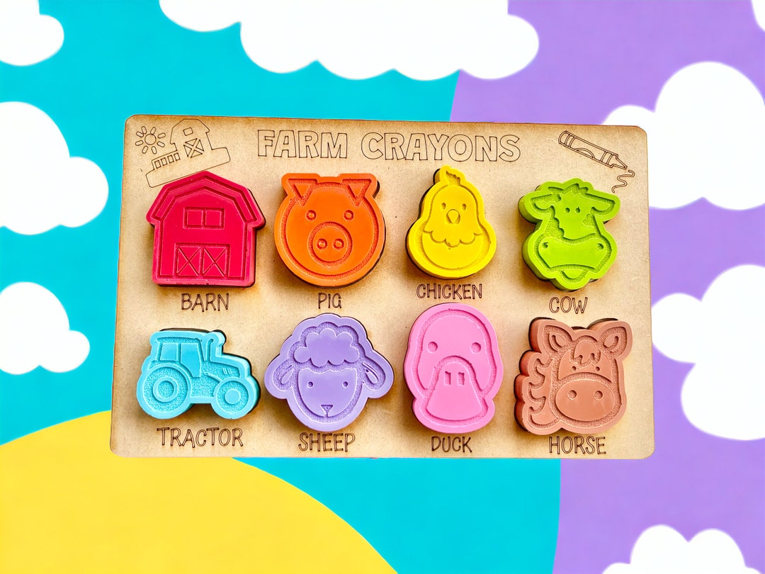 Barnyard Crayons Farm Birthday Party Favors Gift for Kids Kids Gifts ...